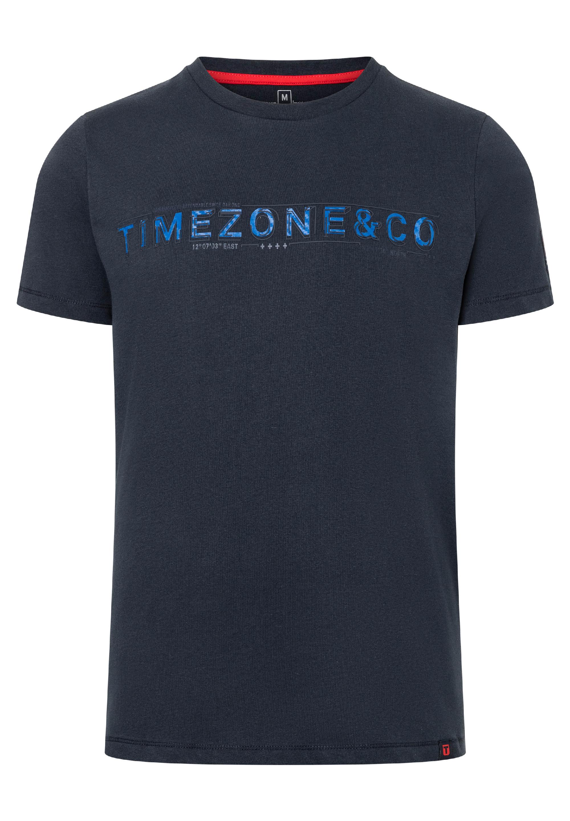 Timezone Co T-Shirt - Logo-Rundhals-T-Shirt