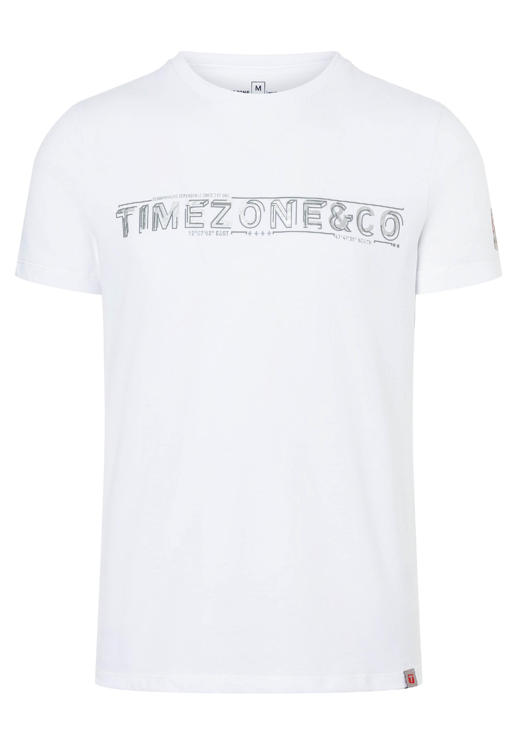 Timezone Co T-Shirt - Logo-Rundhals-T-Shirt